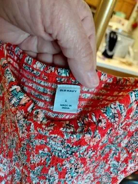 Old Navy | Dresses | Old Navy Floral Red Blue Smocked Maxi Dress | Poshmark